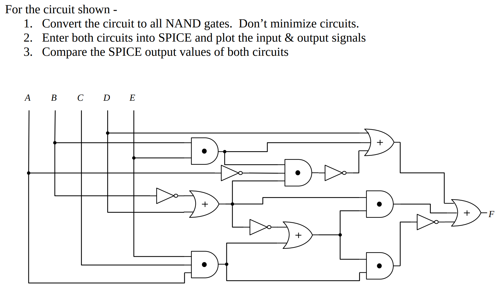 Solved For the circuit shown - 1. Convert the circuit to all | Chegg.com