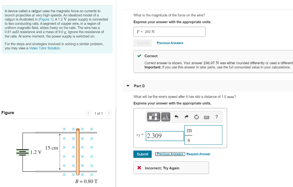 Solved What is the magnitude of the force on the wire? | Chegg.com