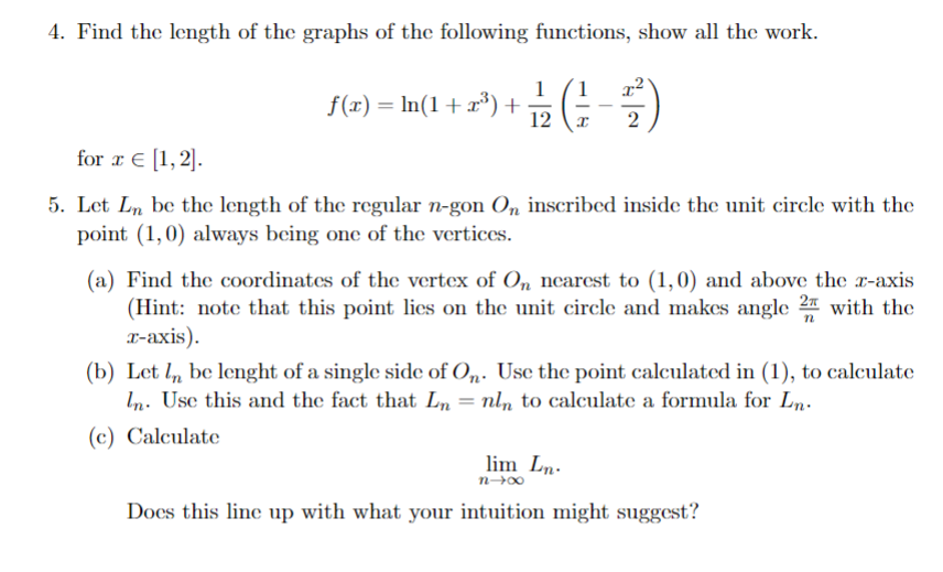 Solved 4. Find the length of the graphs of the following | Chegg.com