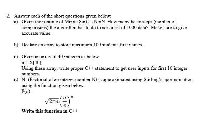 Solved All submission should be via blackboard. All the | Chegg.com