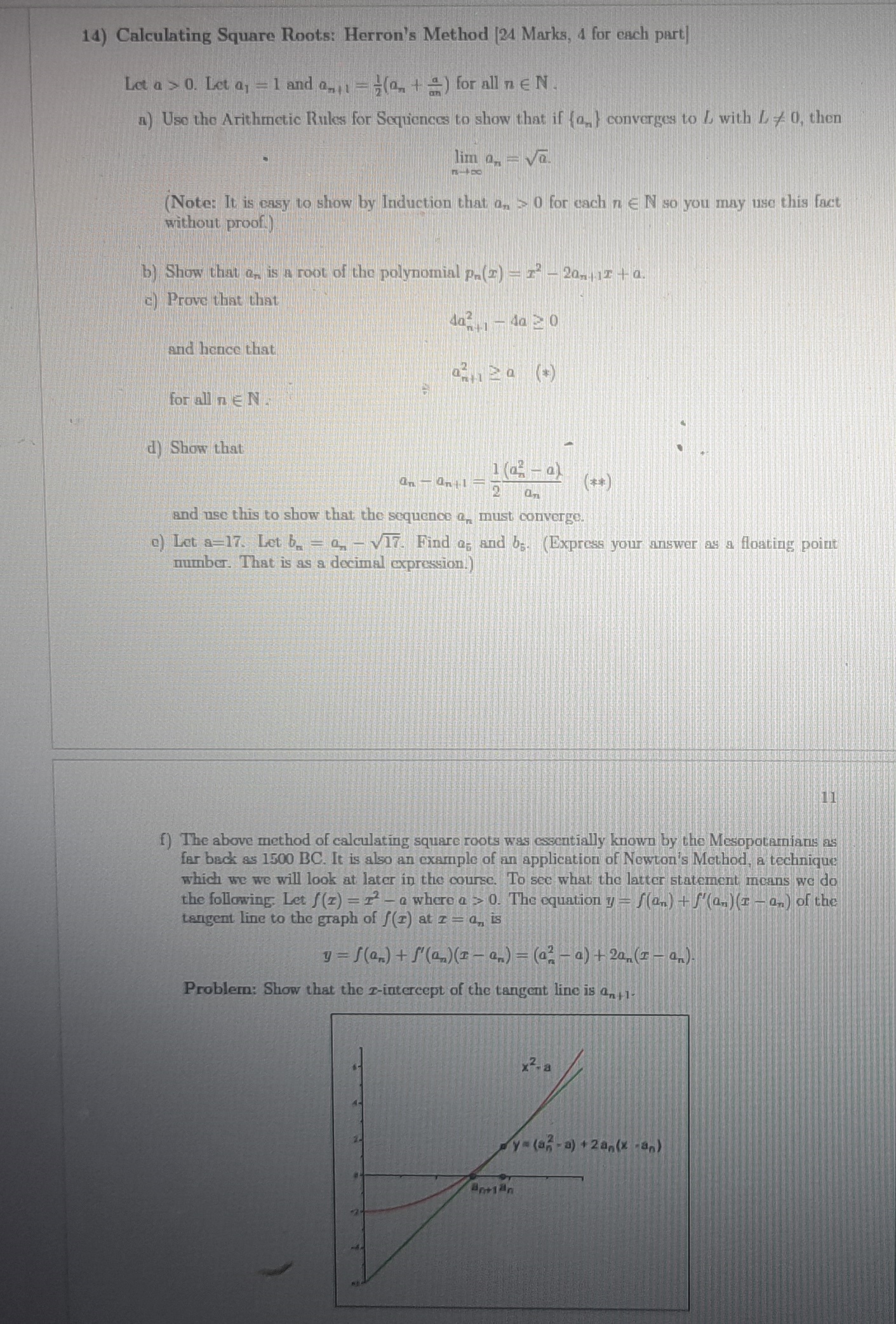 Solved Calculating Square Roots: Herron's Method [24 ﻿Marks, | Chegg.com