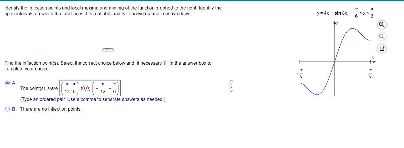 Solved Identify the inflection points and local maxima and | Chegg.com