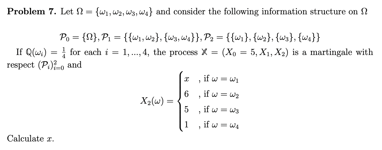 Problem 7. Let N = {W1, W2, W3,W4} and consider the | Chegg.com