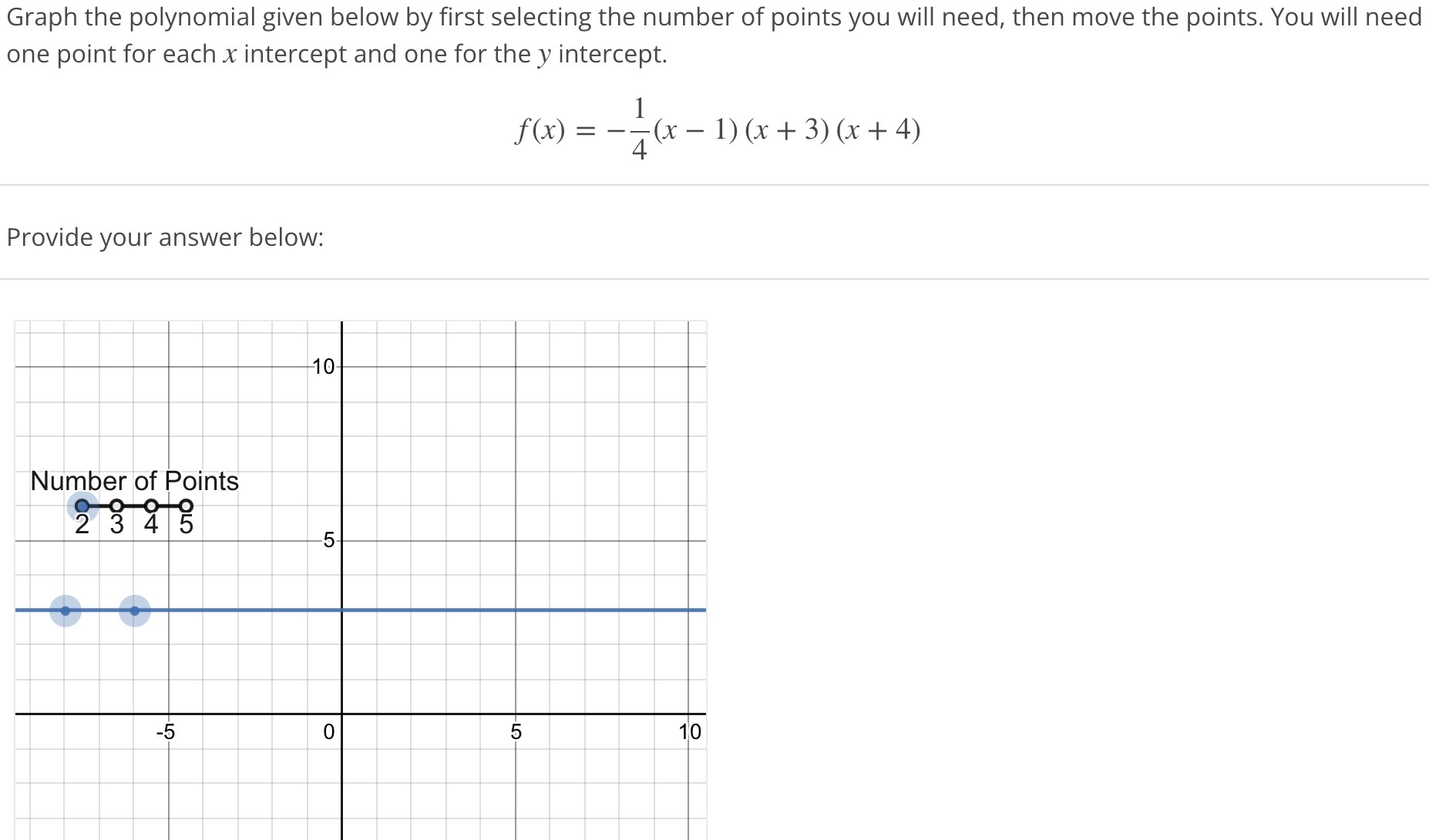 Solved Graph the polynomial given below by first selecting | Chegg.com