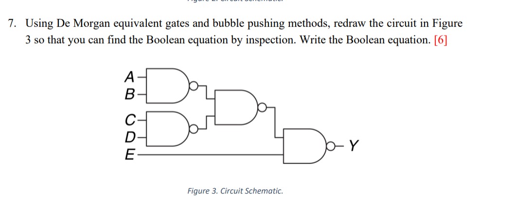 Solved 7. Using De Morgan equivalent gates and bubble | Chegg.com