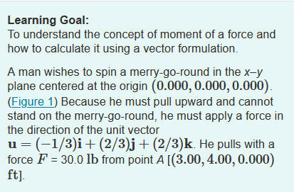 Solved Learning Goal: To understand the concept of moment of | Chegg.com