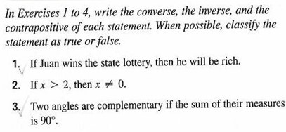 Solved In Exercises 1 to 4 , write the converse, the | Chegg.com
