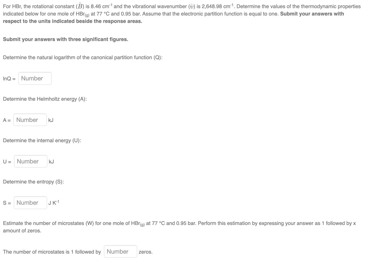 Solved For HBr , ﻿the rotational constant | Chegg.com