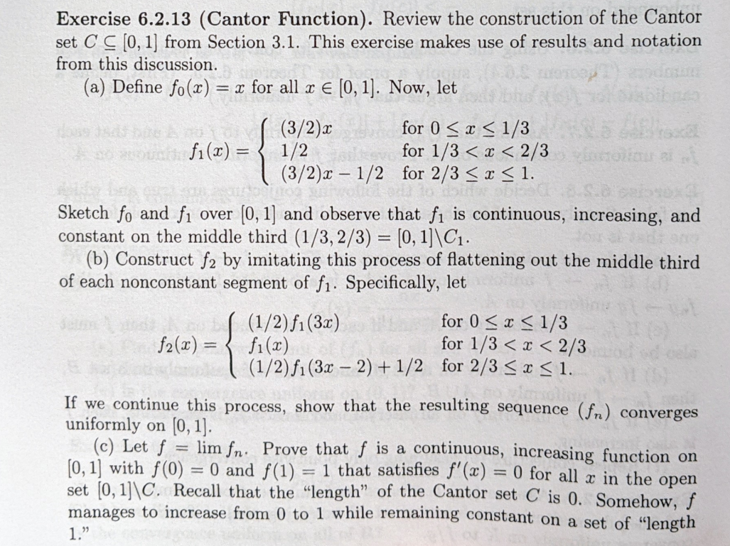 Exercise 6213 Cantor Function Review The