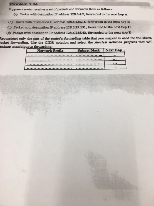 Solved Problem 1.34 Suppose a router receives a set of | Chegg.com
