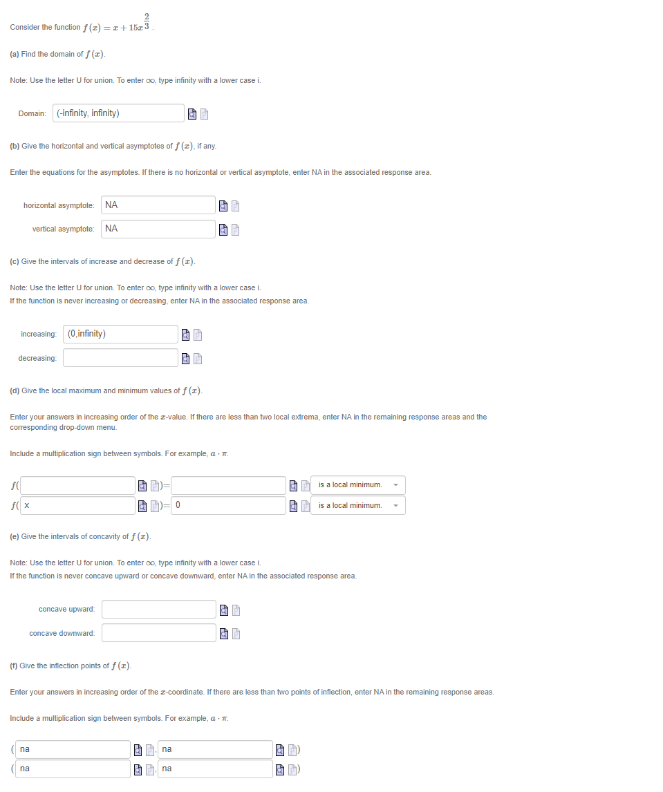 Solved Consider the function f(x)=x+15x32. (a) Find the | Chegg.com