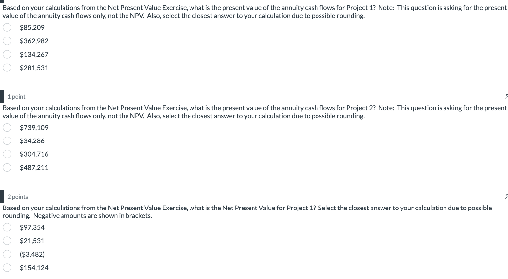 Solved Exercise: Calculating Net Present Value Web | Chegg.com