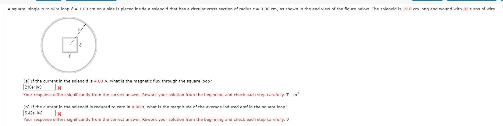 Solved A square, single-turn wire loop f = 1.00 cm on a side | Chegg.com