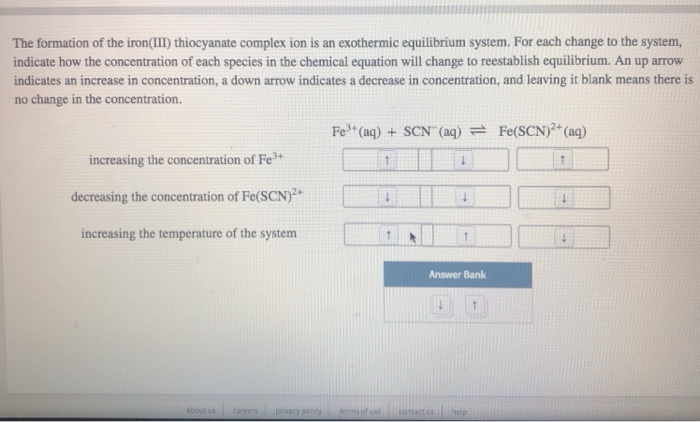 Solved The formation of the iron(II) thiocyanate complex ion | Chegg.com