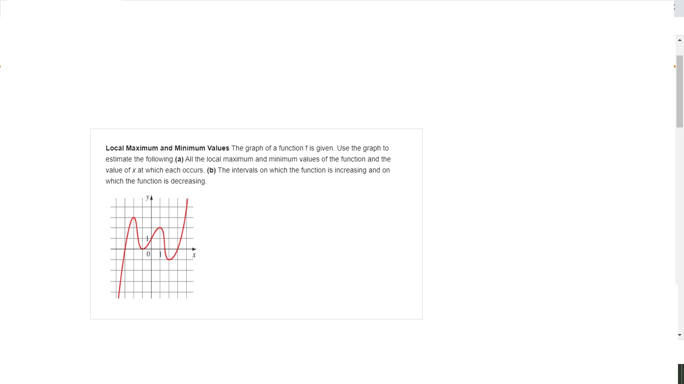 Solved Local Maximum and Minimum Values The graph of a | Chegg.com