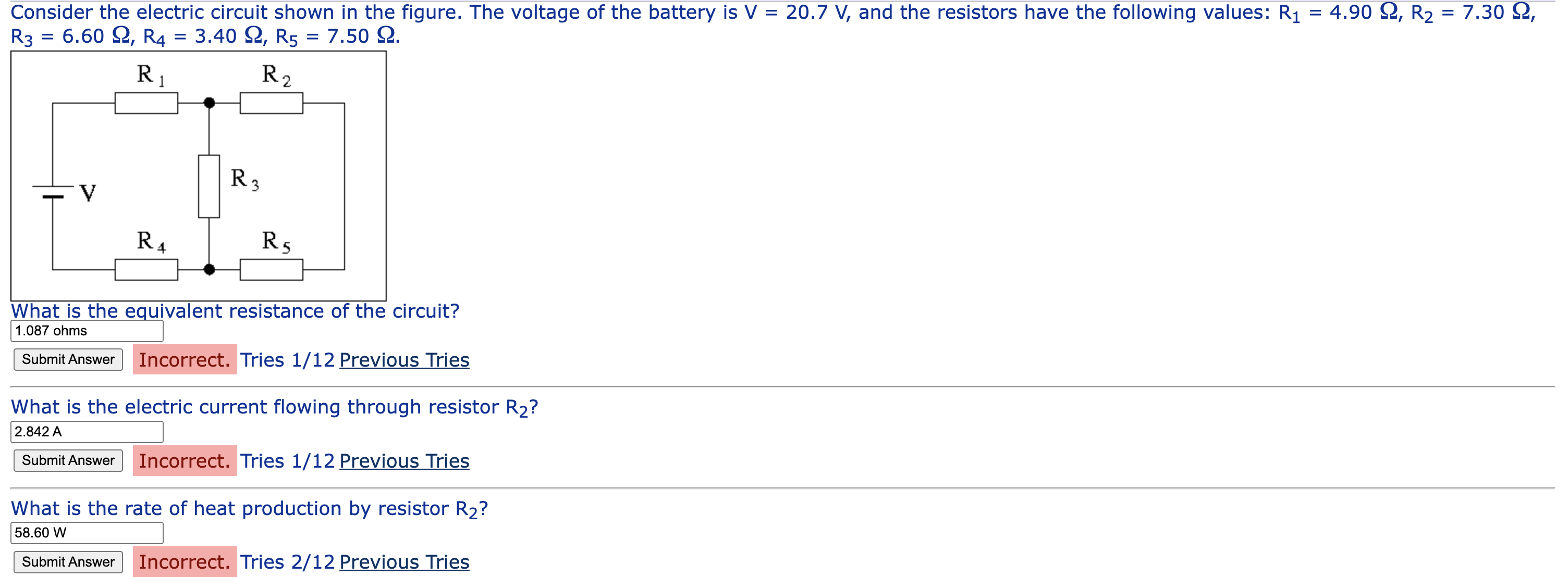 Solved Consider the electric circuit shown in the figure. | Chegg.com