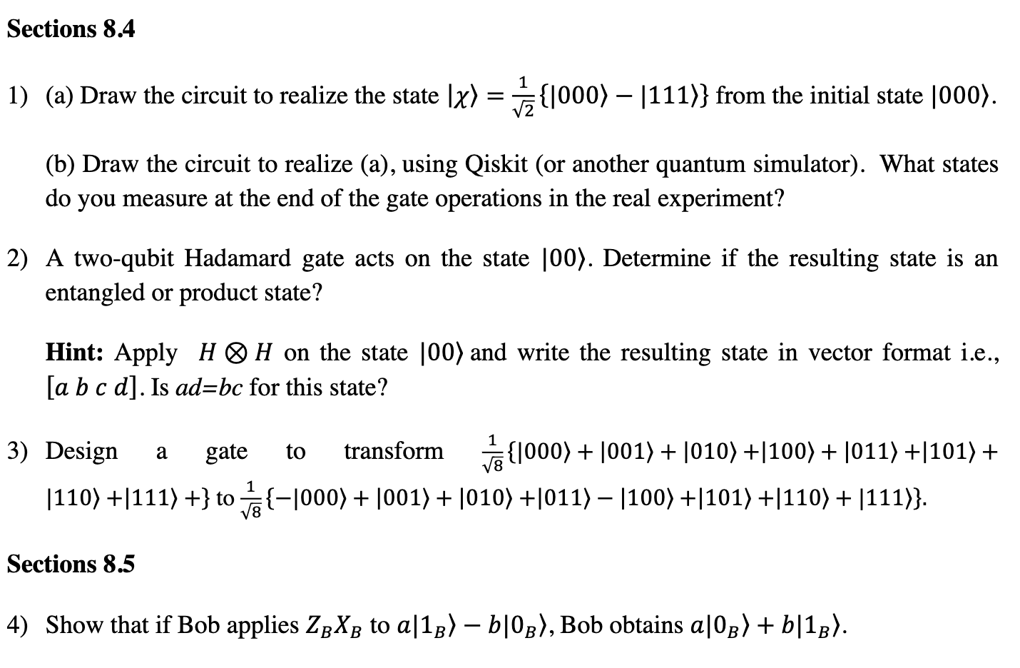 Solved 1) (a) Draw the circuit to realize the state | Chegg.com
