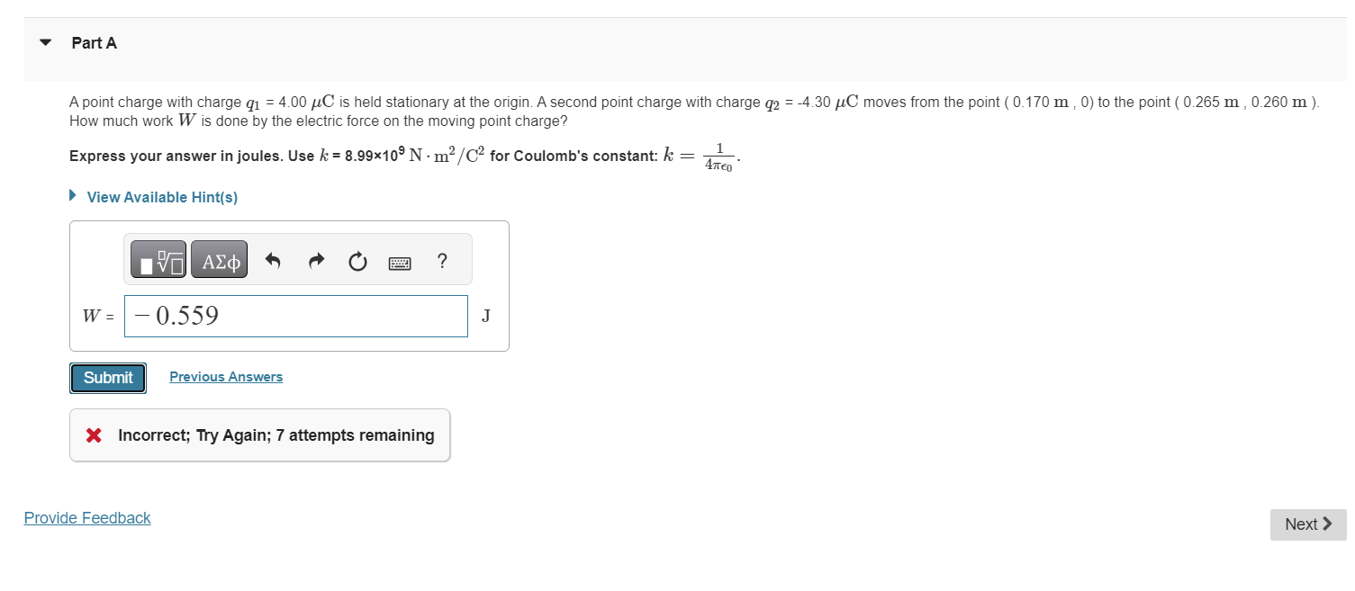 Solved A point charge with charge q1=4.00μC is held | Chegg.com