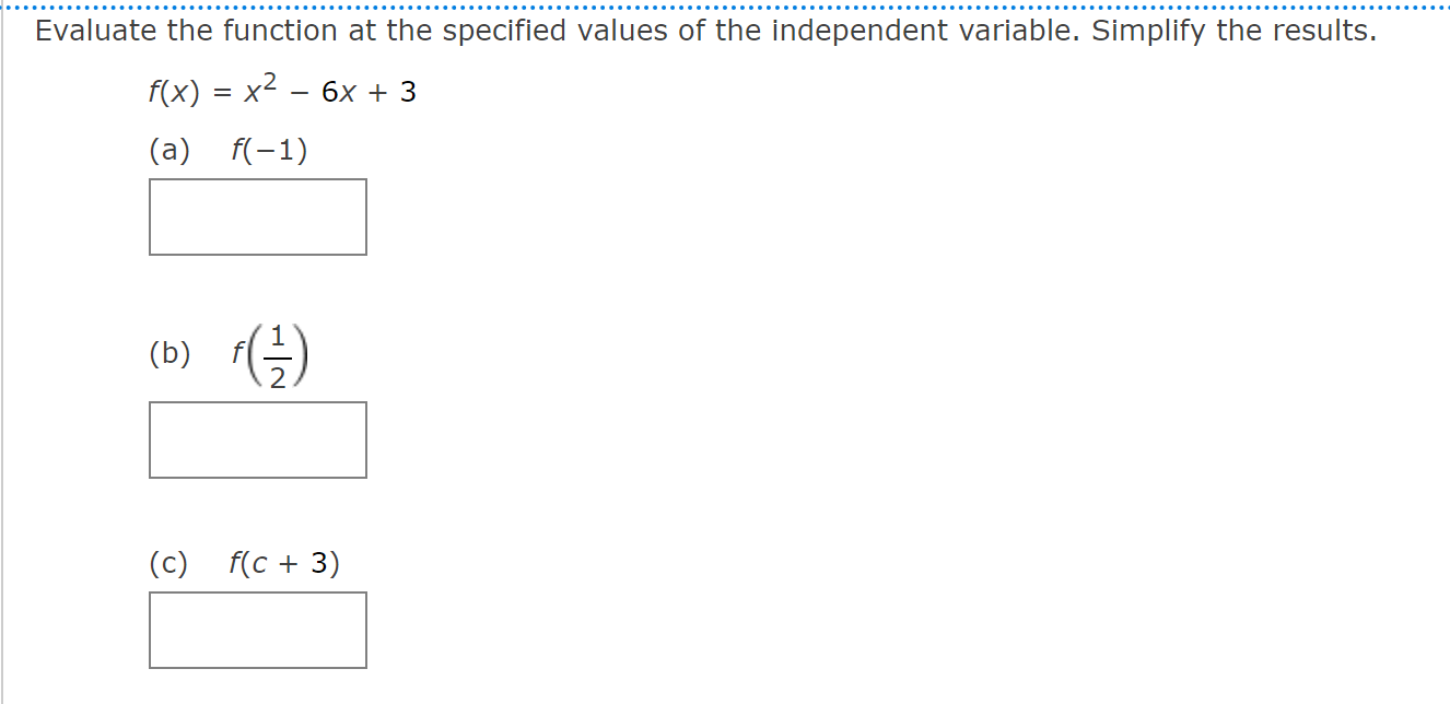 Solved Evaluate the function at the specified values of the | Chegg.com