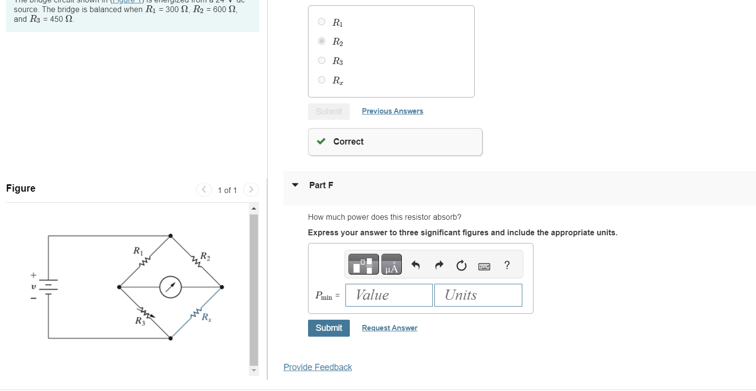 Solved The bridge circuit shown in (Figure 1) is energized | Chegg.com
