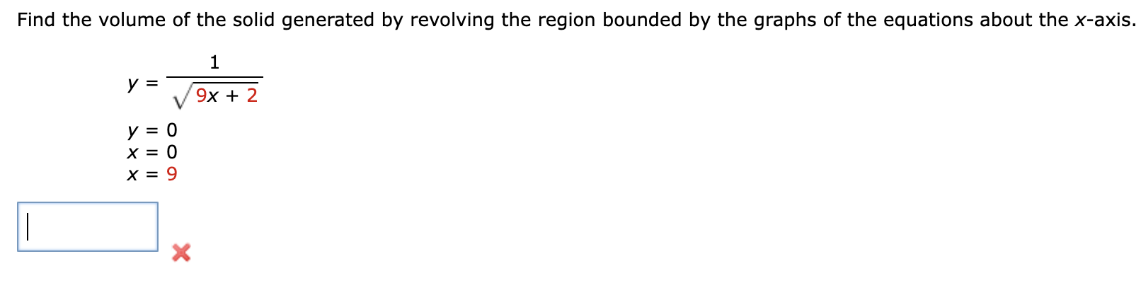 Solved Find the volume of the solid generated by revolving | Chegg.com