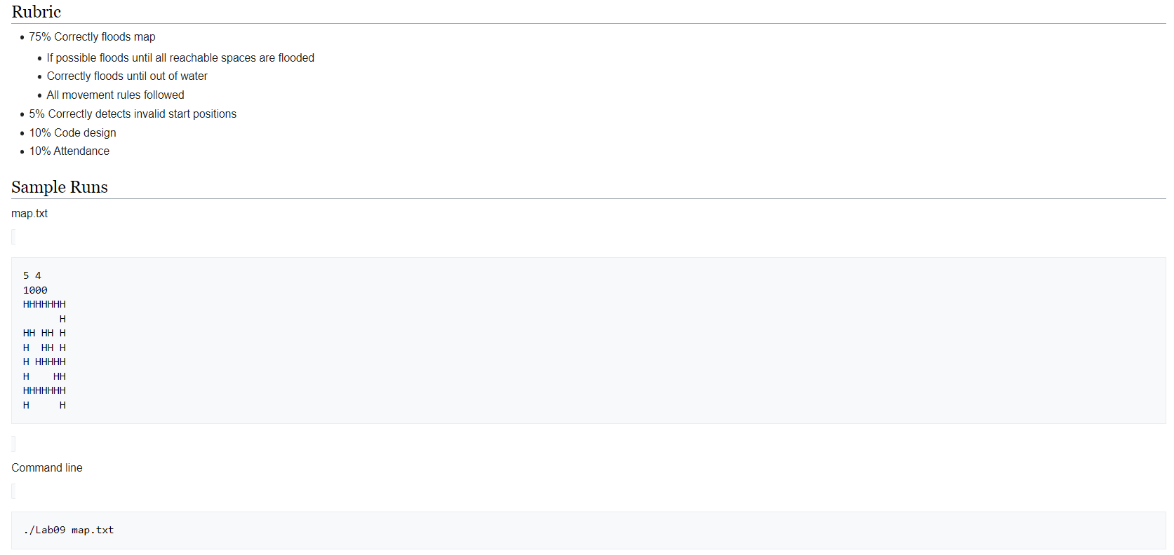 Solved Overview Flood! be flooded. File Format 〈water | Chegg.com