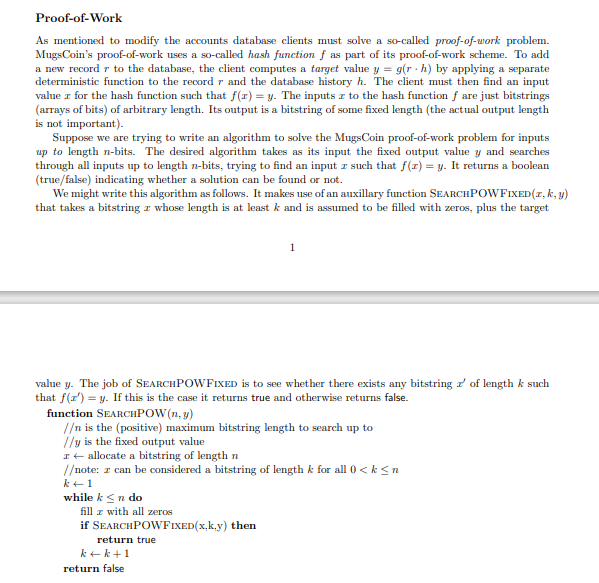 Proof-of-Work As mentioned to modify the accounts | Chegg.com