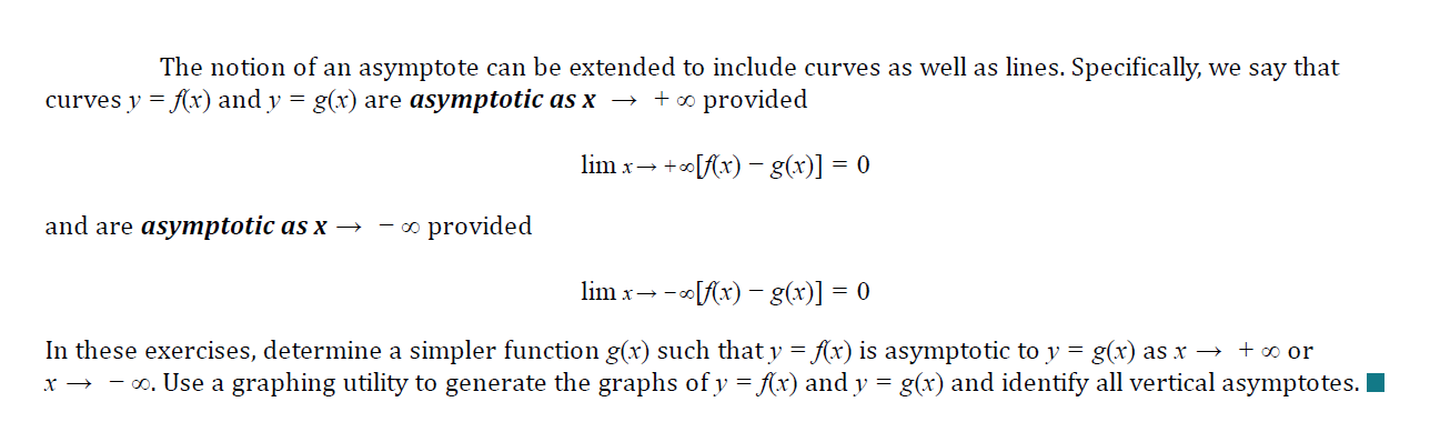 Solved The notion of an asymptote can be extended to include | Chegg.com
