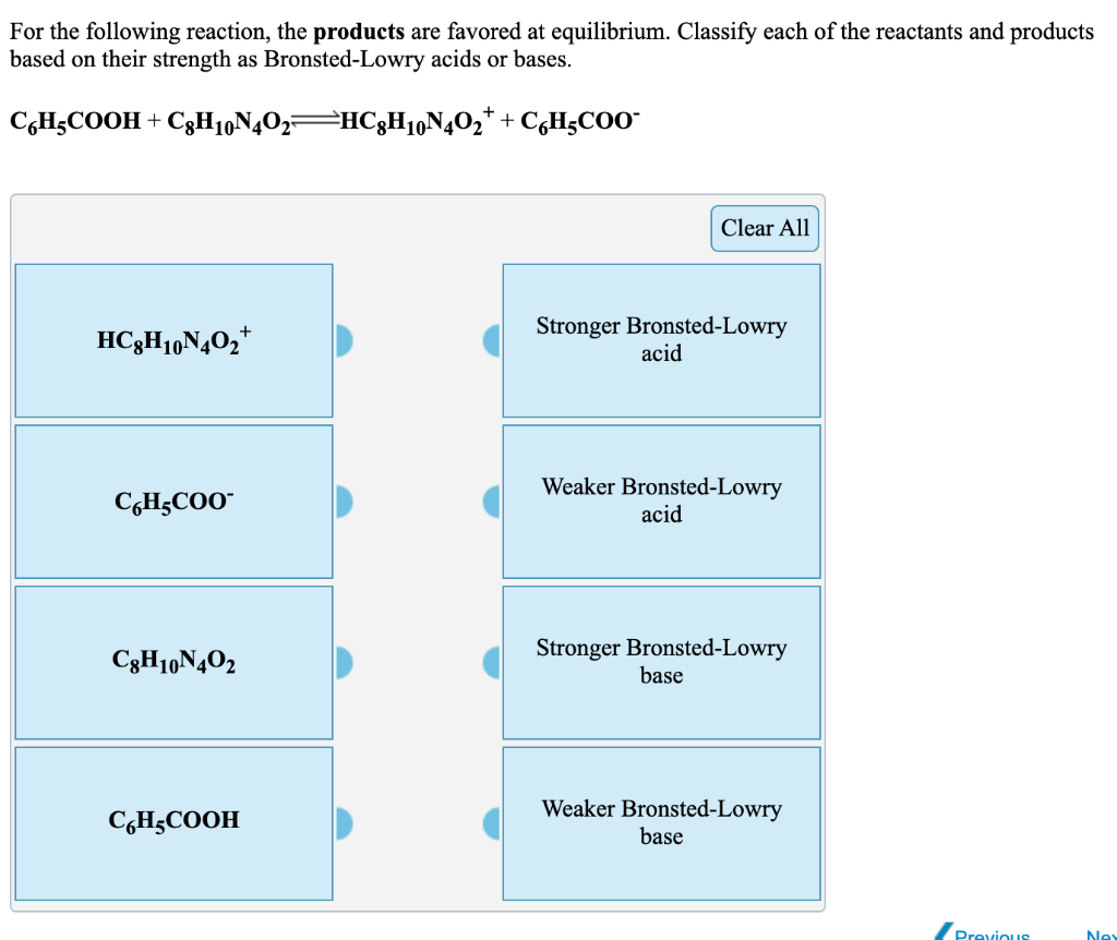 Solved For the following reaction, the reactants are favored | Chegg.com