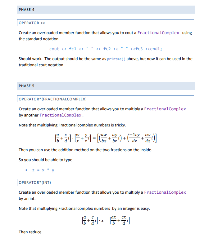 Solved bˉ Q +dc CS132 - PROGRAMMING ASSIGNMENT FRACTIONS | Chegg.com
