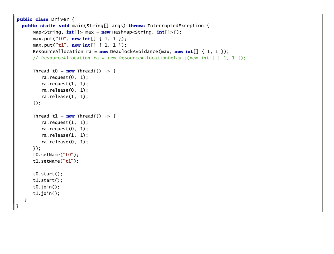 Solved Exercise 2 - Deadlock Deadlock freedom is a crucial | Chegg.com
