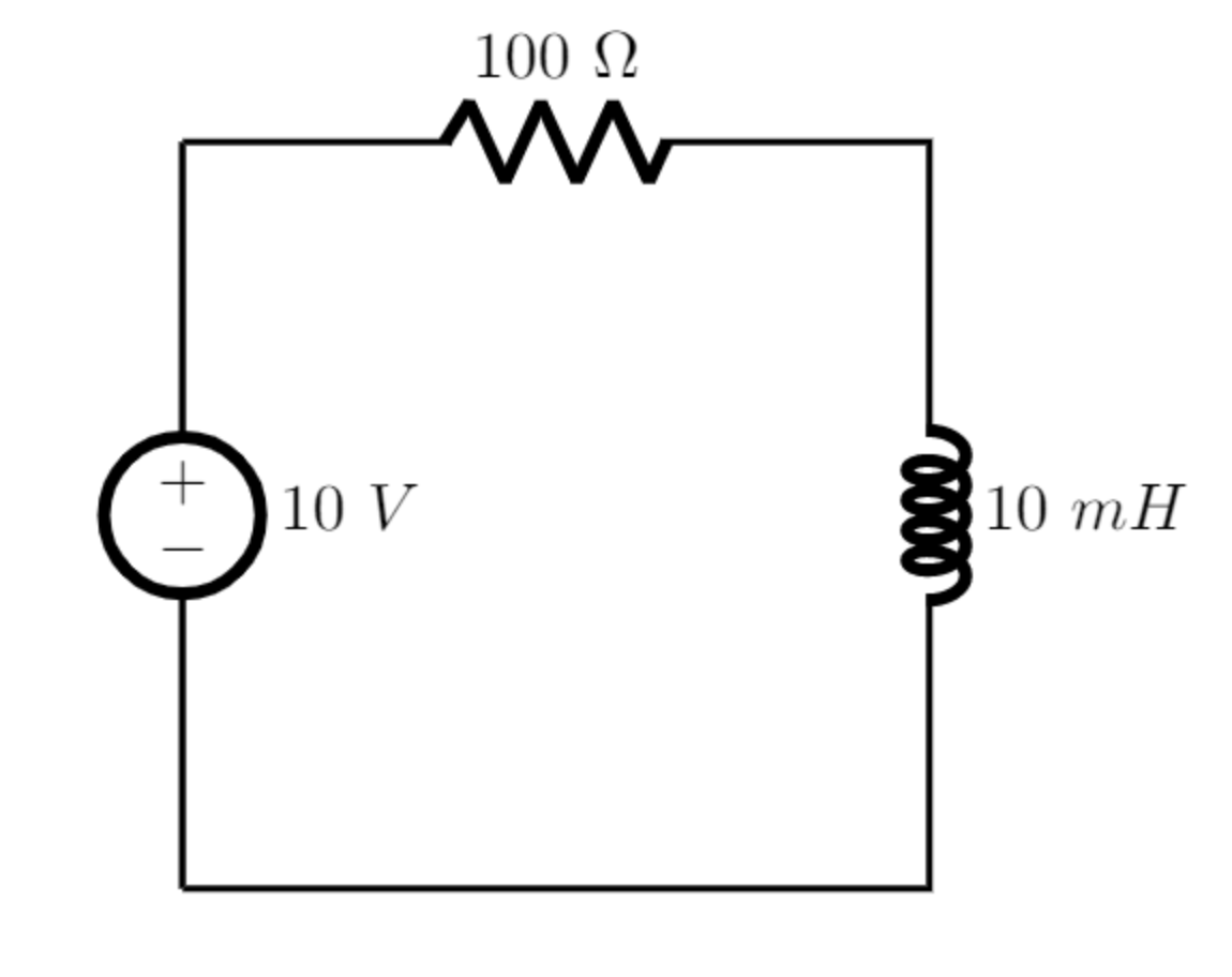 Solved Consider the step response RL circuit below. | Chegg.com