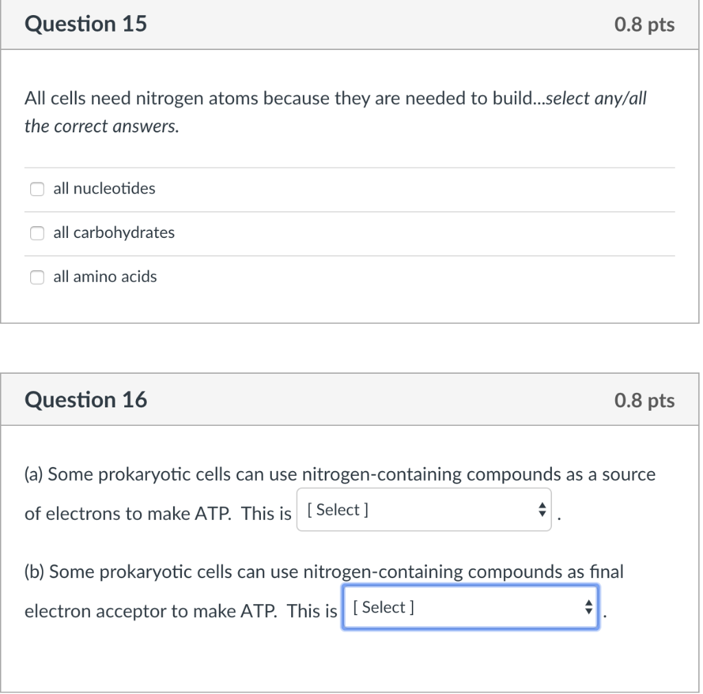 Solved Question 16) Select answers are either true or false | Chegg.com