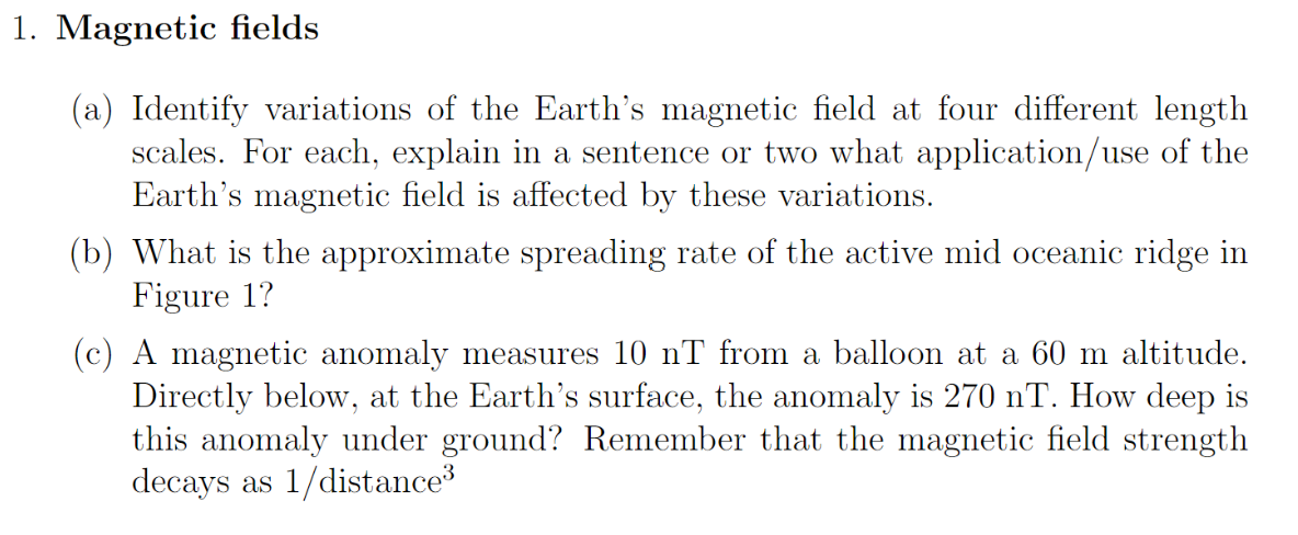 Solved Magnetic fields (a) Identify variations of the | Chegg.com