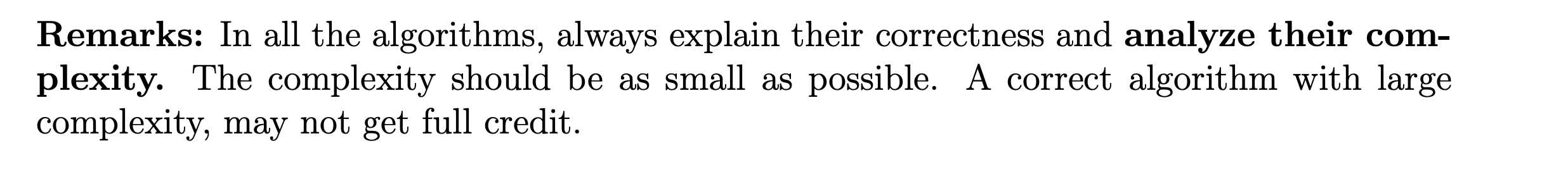 Solved Remarks: In all the algorithms, always explain their | Chegg.com