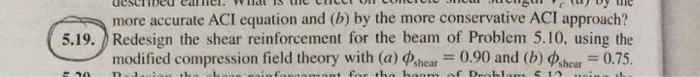 more accurate ACI equation and (b) by the more | Chegg.com