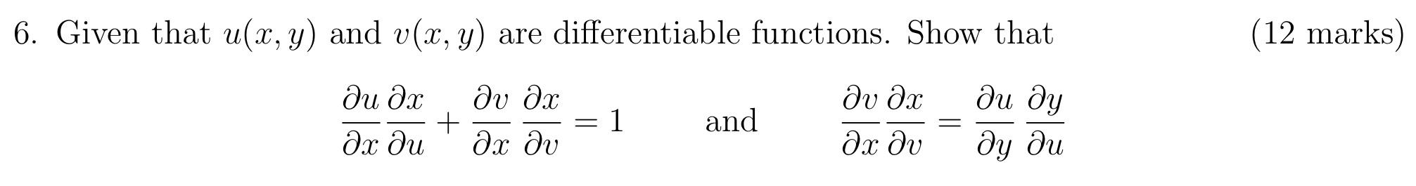 Solved Given that u(x,y) and v(x,y) are differentiable | Chegg.com