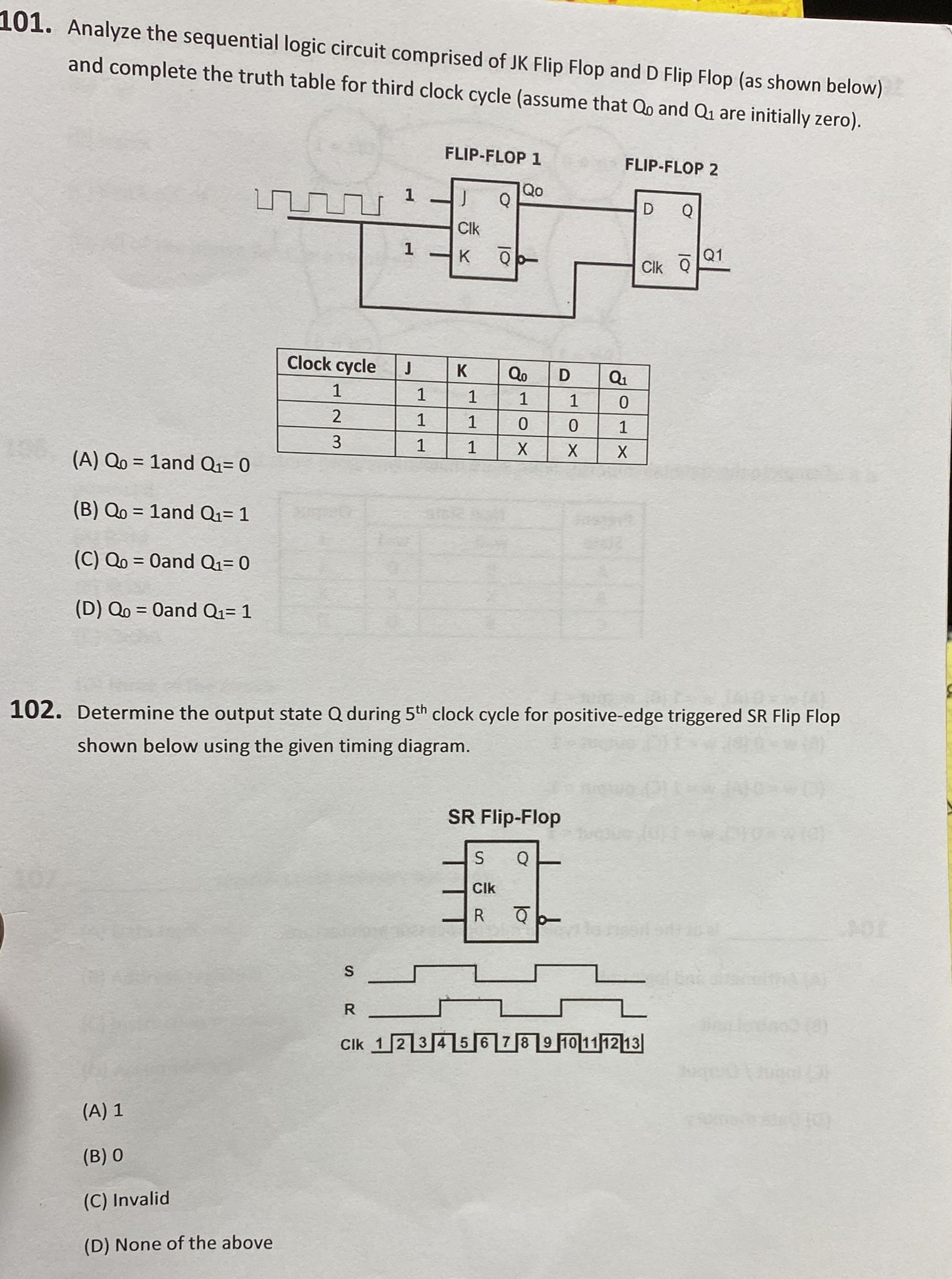 Solved 01. Analyze the sequential logic circuit comprised of | Chegg.com