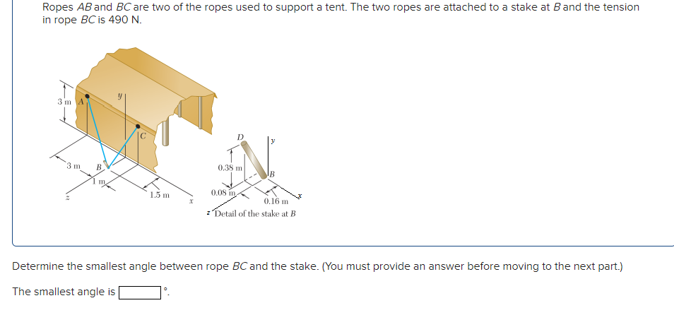 Solved Ropes AB and BC are two of the ropes used to support | Chegg.com