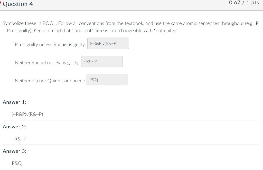 Symbolize these in BOOL. Follow all conventions from | Chegg.com