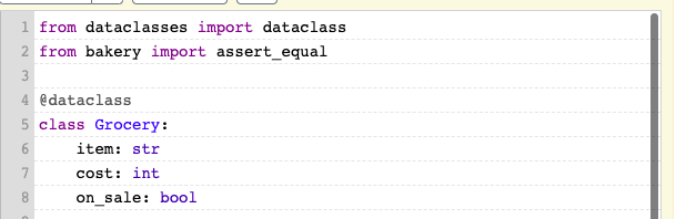 Solved BlockPy: 8A1.2) Check for Sales The dataclass | Chegg.com