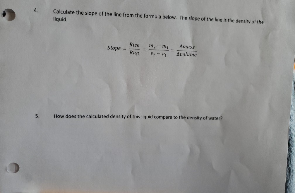 Calculate the slope of the line from the formula | Chegg.com