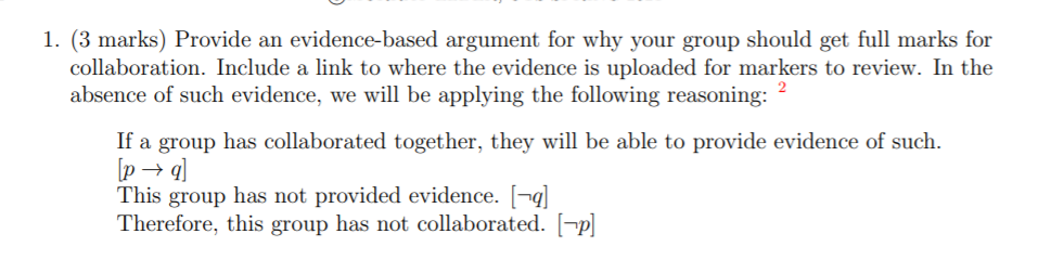 Solved 1. (3 marks) Provide an evidence-based argument for | Chegg.com