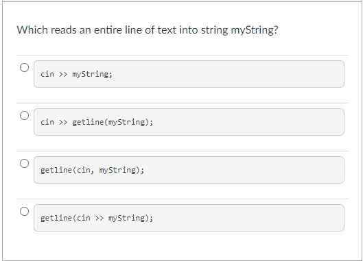 Answered Which Reads An Entire Line Of Text Into String My 