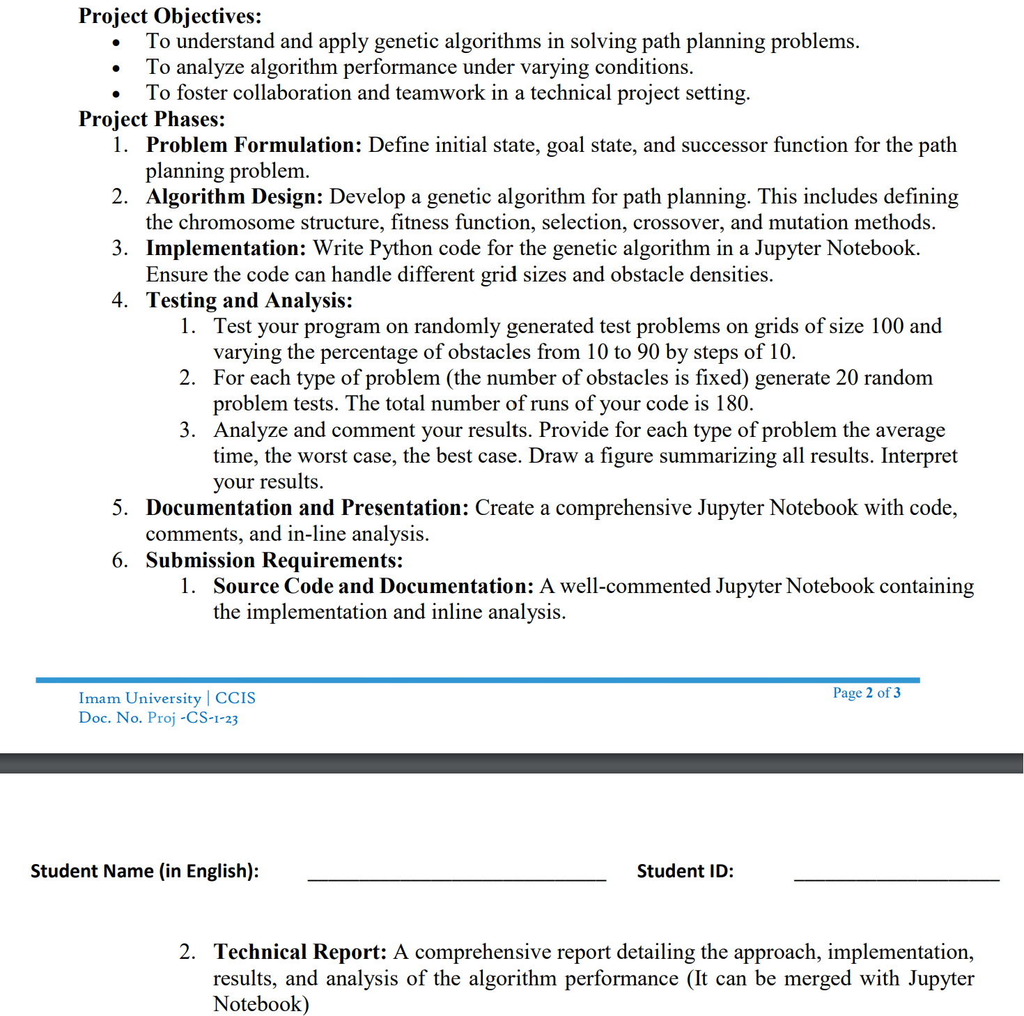 Solved Project Objectives:To understand and apply genetic | Chegg.com