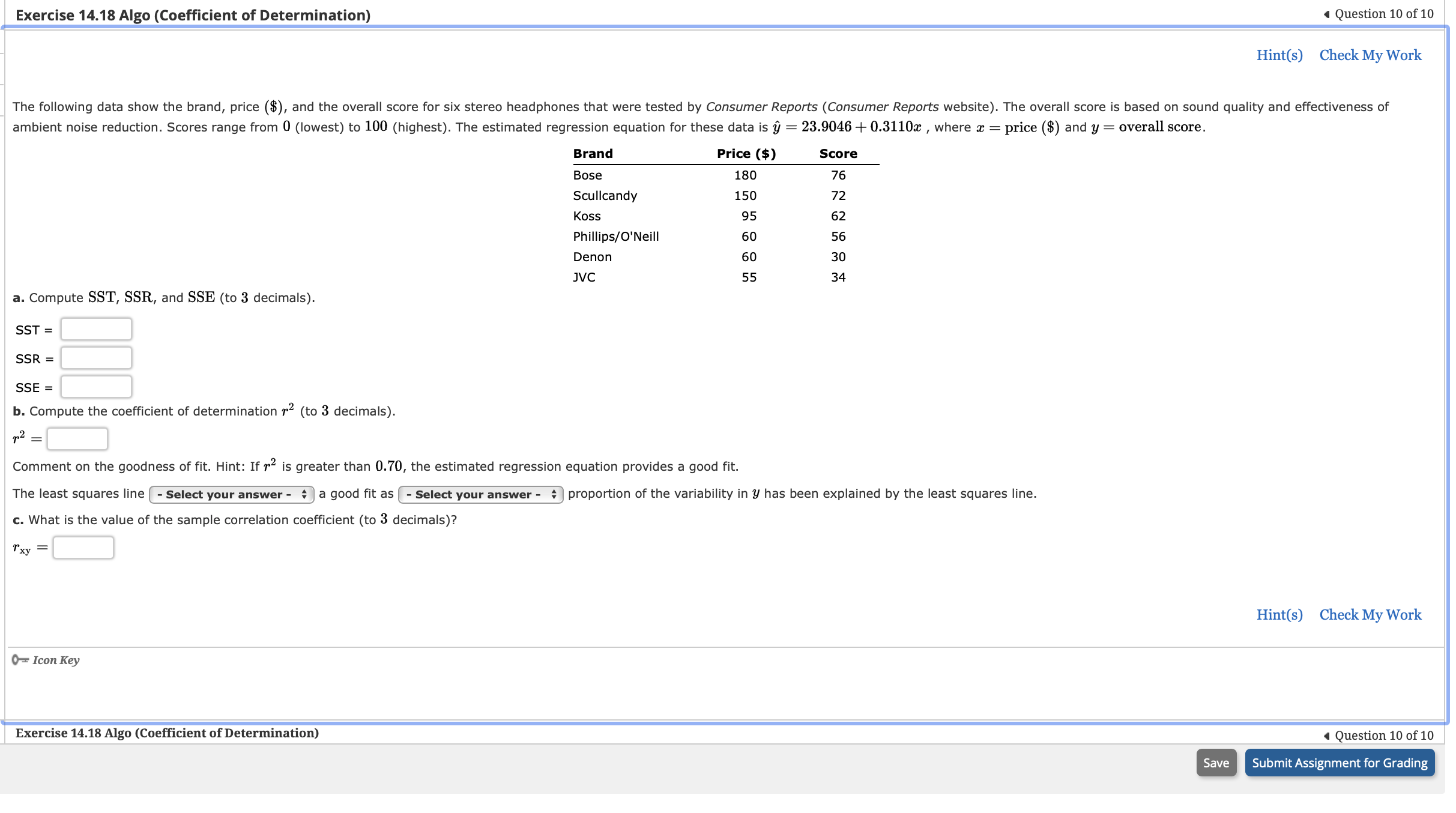 Solved Exercise 14.18 Algo (Coefficient of Determination) - | Chegg.com