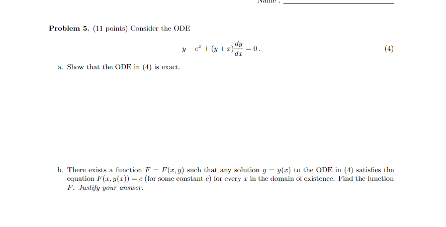 Solved Problem 4. (9 points) Find an explicit solution to | Chegg.com