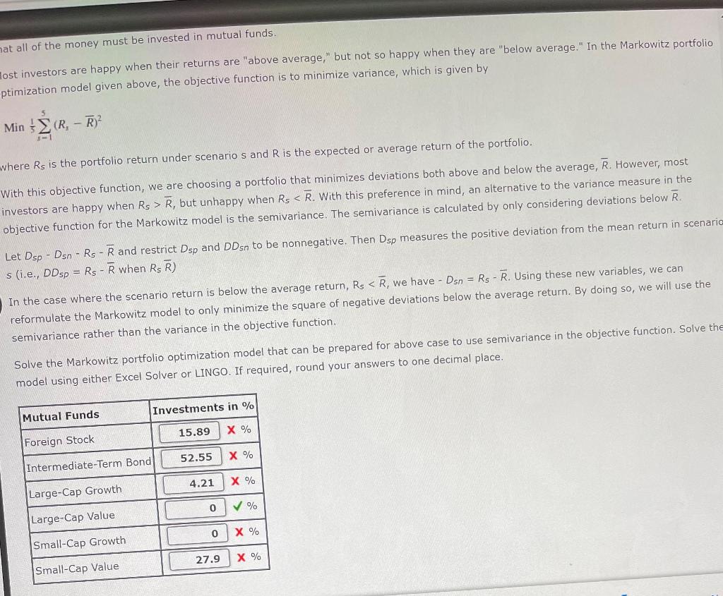 Solved eBook Problem 12-23 Markowitz portfolio optimization: | Chegg.com
