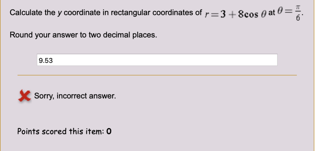 Solved Calculate the y coordinate in rectangular coordinates | Chegg.com