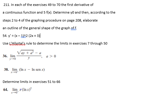 Solved 211. In each of the exercises 49 to 70 the first | Chegg.com